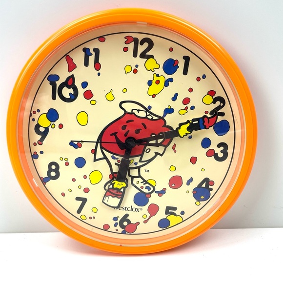 Westclox | Wall Decor | Vintage Kool Aid Man Westclox Wall Clock Made ...
